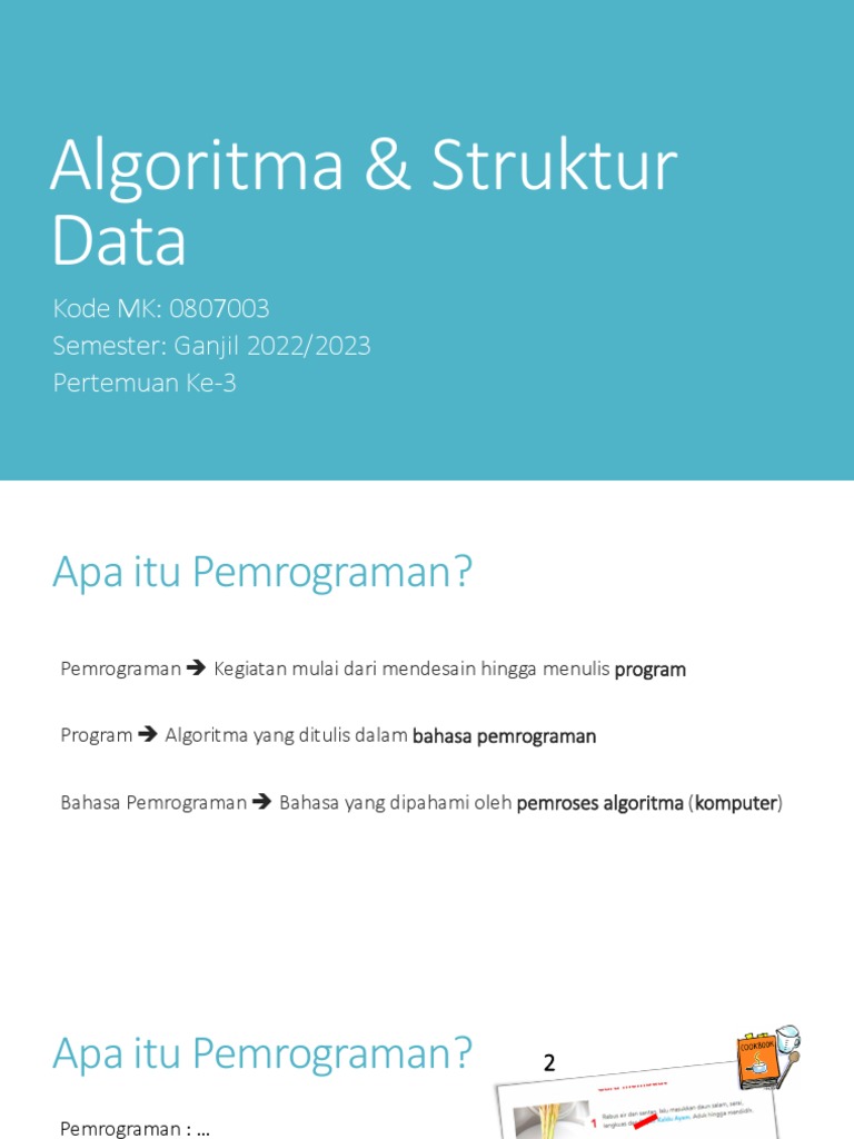 PTI-Pertemuan-3 (Pengantar Algoritma & Pemrograman) PDF | PDF