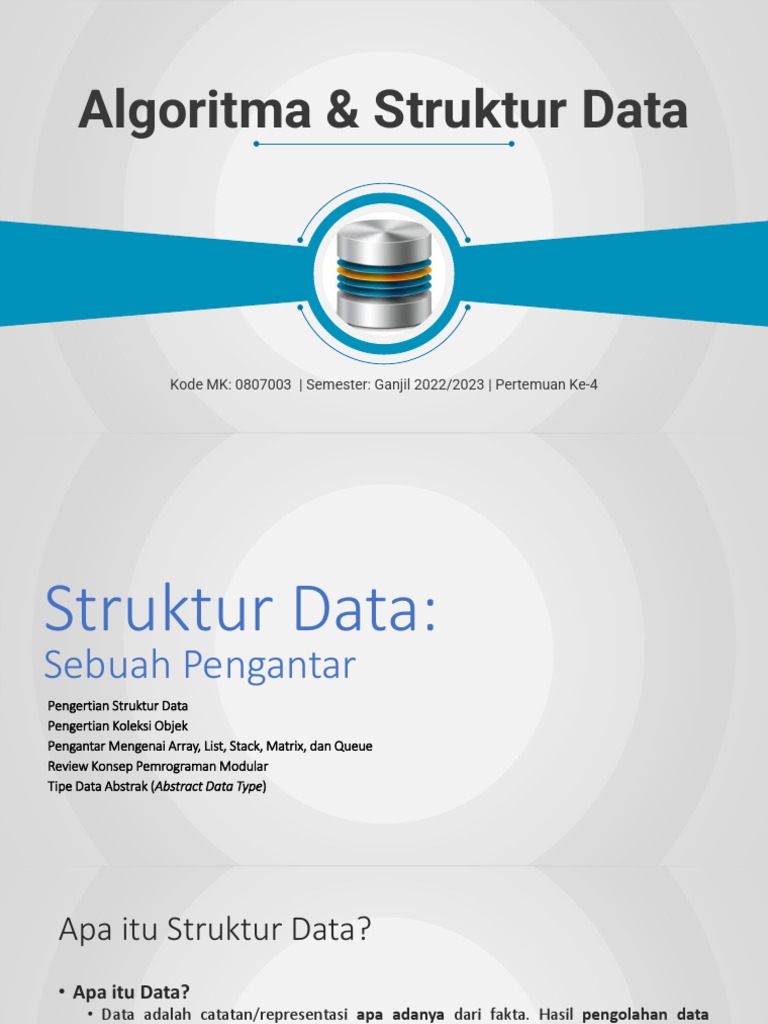 PTI-Pertemuan-4 (Pengantar Struktur Data & ADT) | PDF