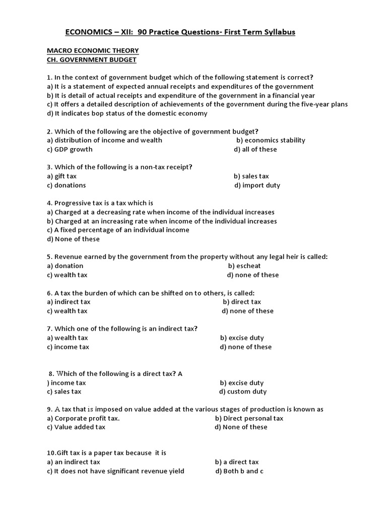XII 90 MCQs For Practice | Download Free PDF | Taxes | Debits And Credits