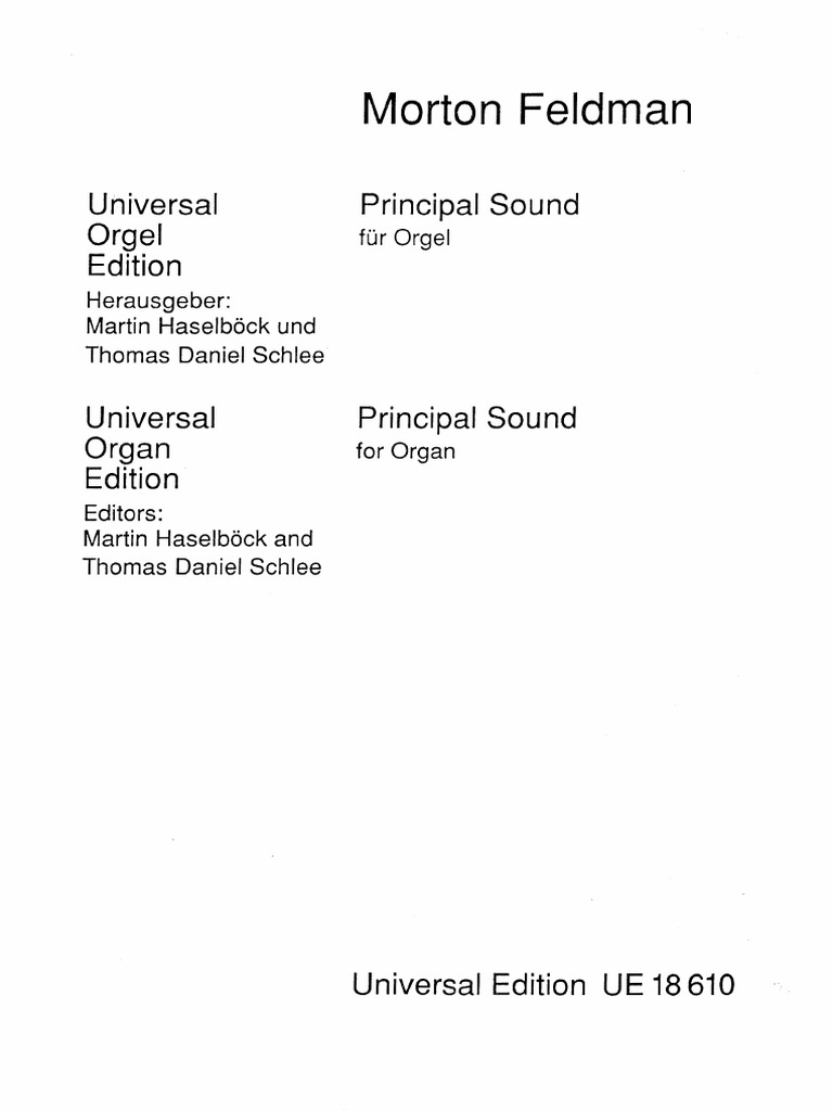 Principal Sound | PDF