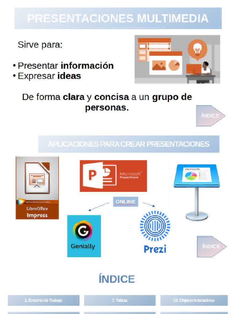 Presentaciones Multimedia JPG | PDF