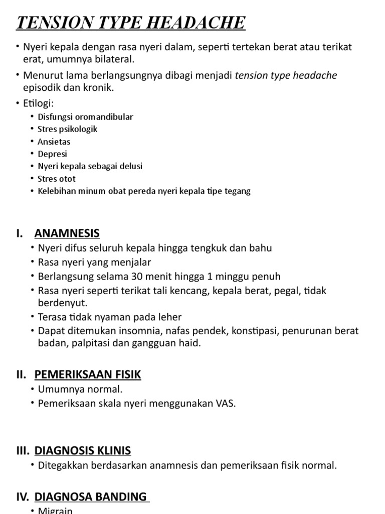 Tension Type Headache | PDF