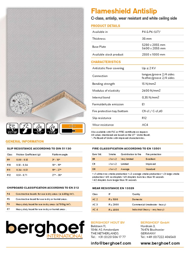 Productsheet Flameshield Antislip EN | PDF | Civil Engineering ...