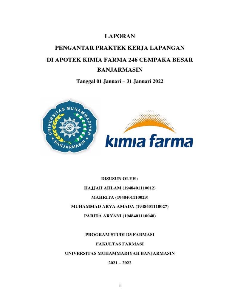 Pengelolaan Obat Dan Resep Di Apotek Kimia Farma 246 Cempaka