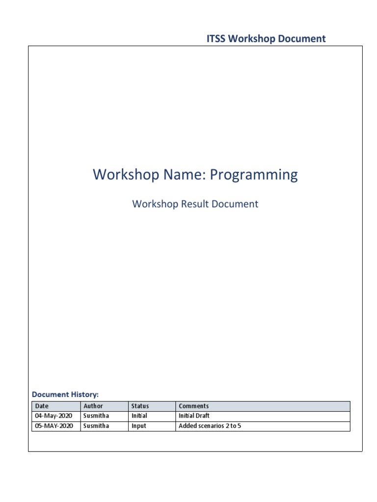 ITSS - Workshop.Exercise01 PT02 | PDF | Subroutine | Parameter (Computer Programming)
