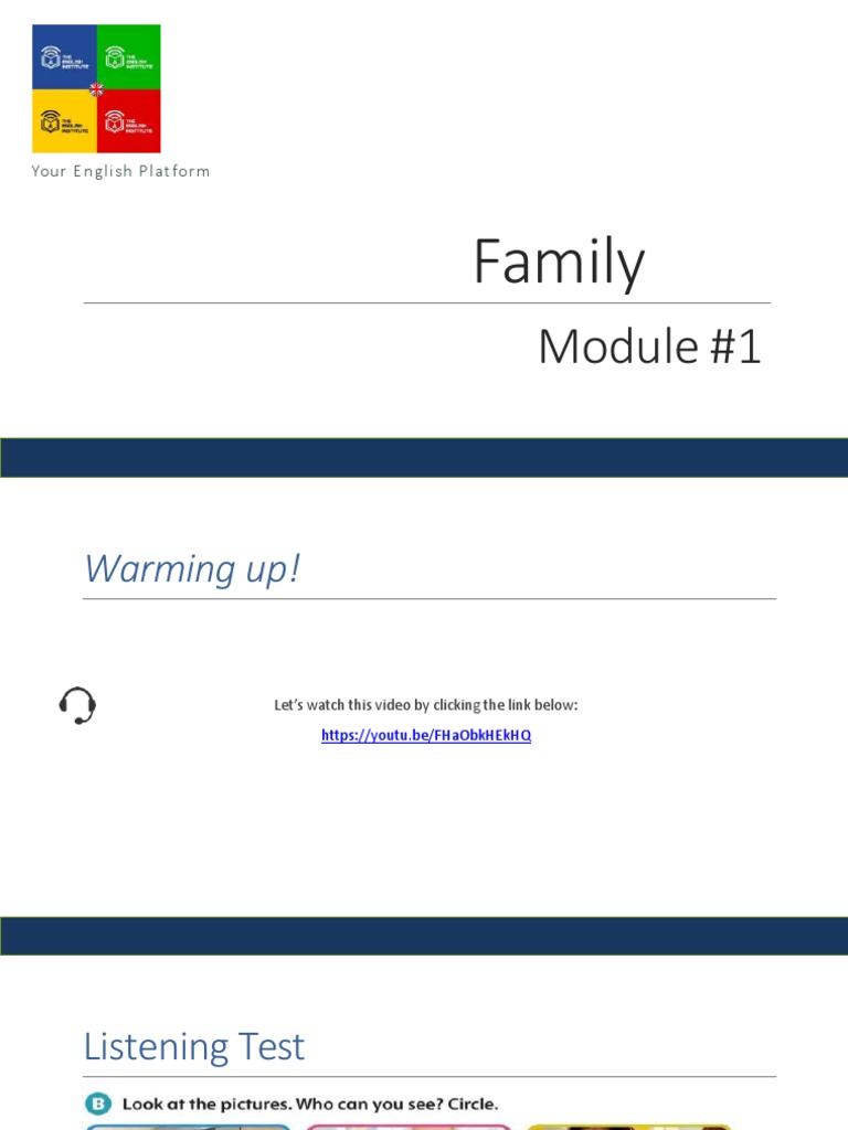 Family English Learning Module | PDF