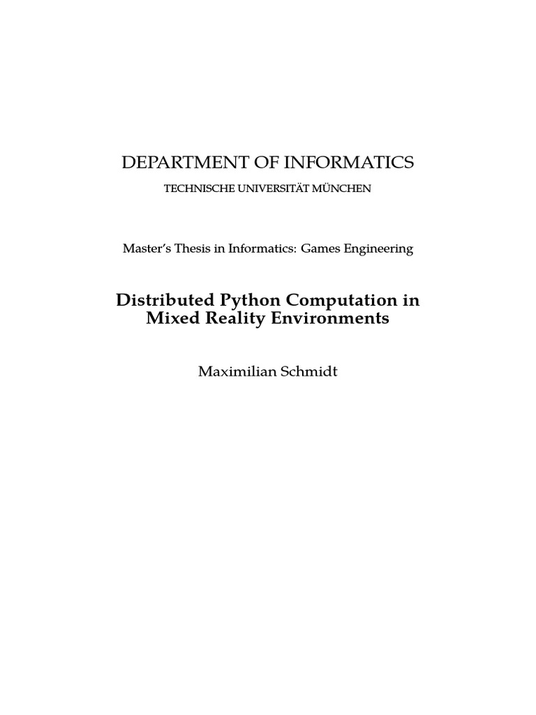 Distributed Python Computation in Mixed Reality Environments | PDF ...
