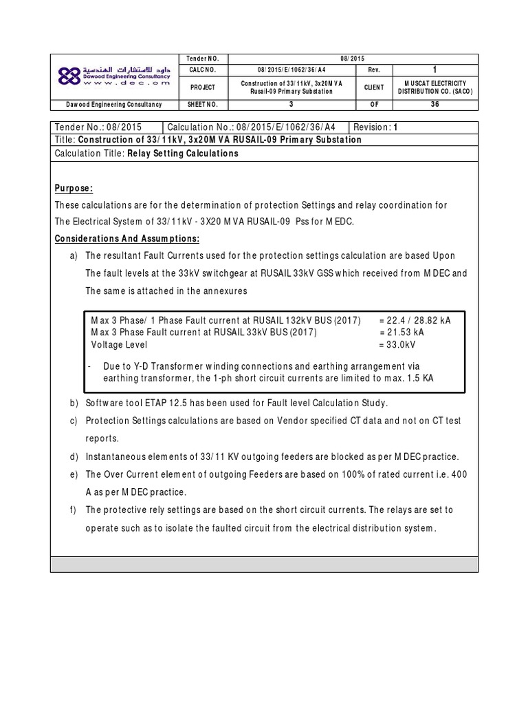 20 MVA Rusail | PDF | Transformer | Electrical Substation