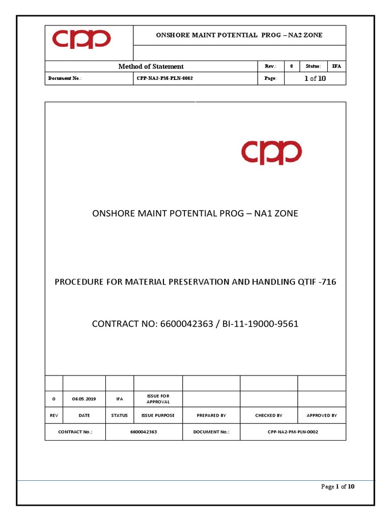 Onshore Maintenance Program NA2 Method | PDF | Pipe (Fluid Conveyance ...