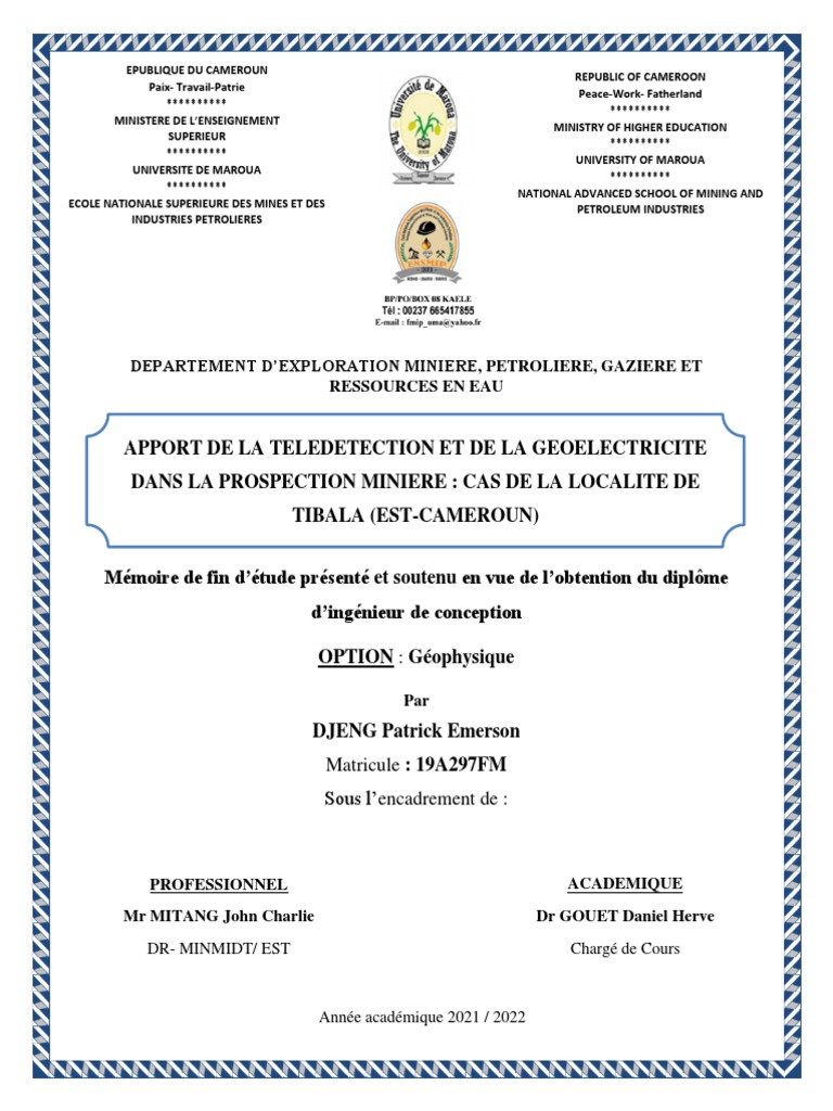 MEROIRE FINAL CORRIGE DJENG PATRICK EMERSON TEL-656144195 ENSMIP - XMPE ...