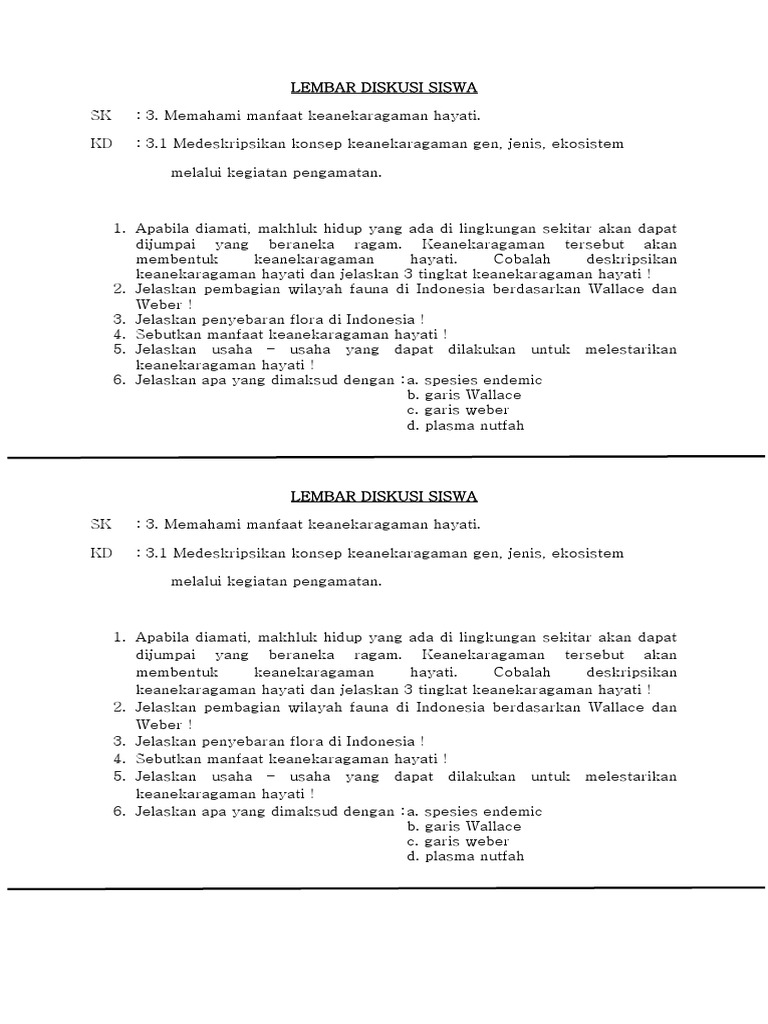Keanekaragaman Hayati Siswa | PDF | Ilmu Sosial | Griya & Taman