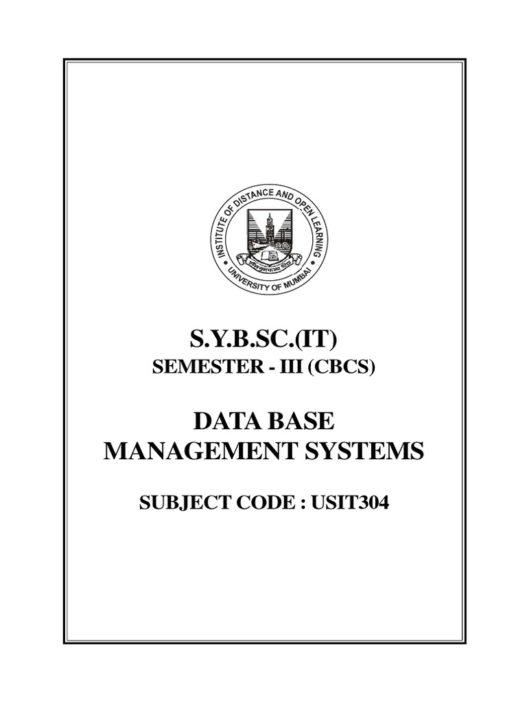 USIT304 Database Management Systems | Download Free PDF | Databases | Relational Model
