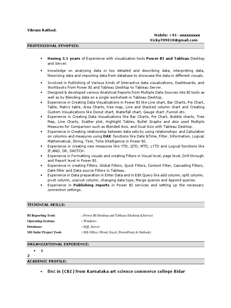 Resume POWER BI | PDF | Microsoft Excel | Databases