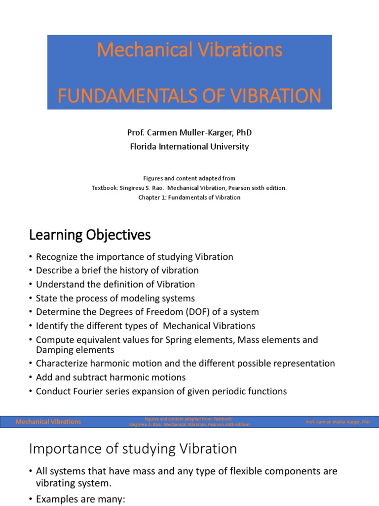 Chapter 1 - Fundamentals-Of-Vibration | PDF | Oscillation | Kinetic Energy