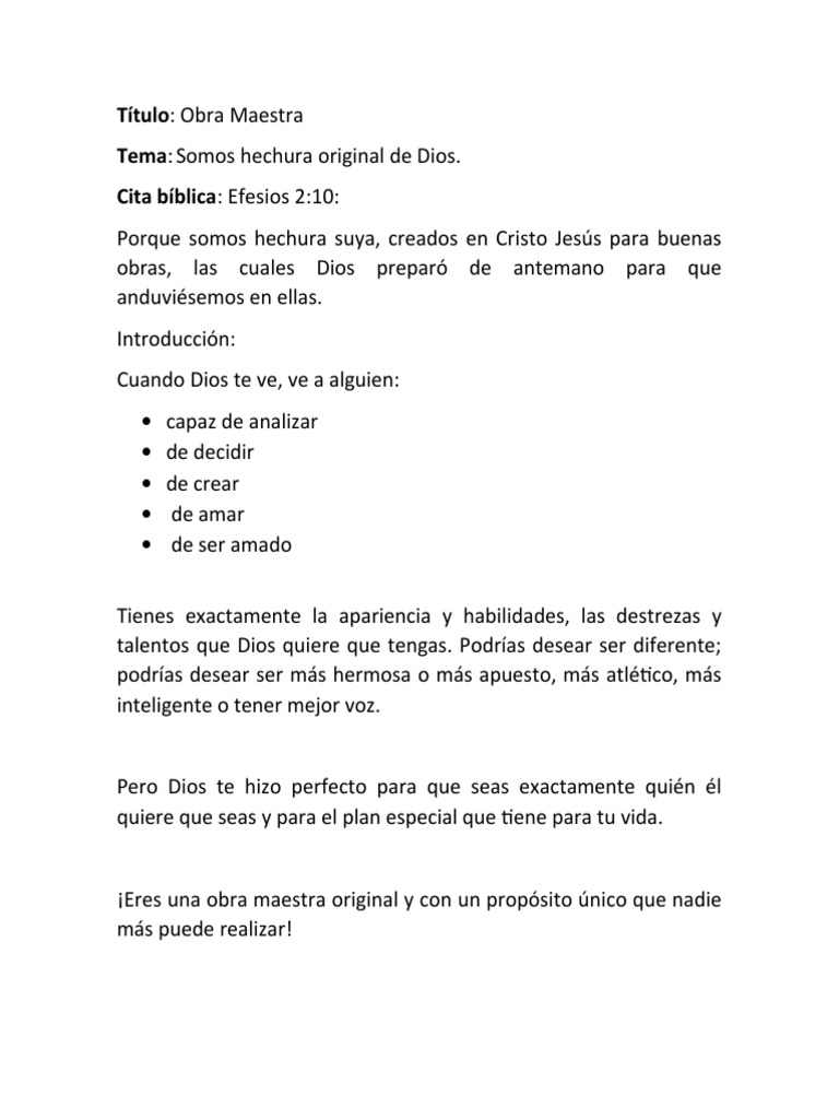 Cómo Dios me ve: Obra Maestra | PDF | Cristo (título) | Dios