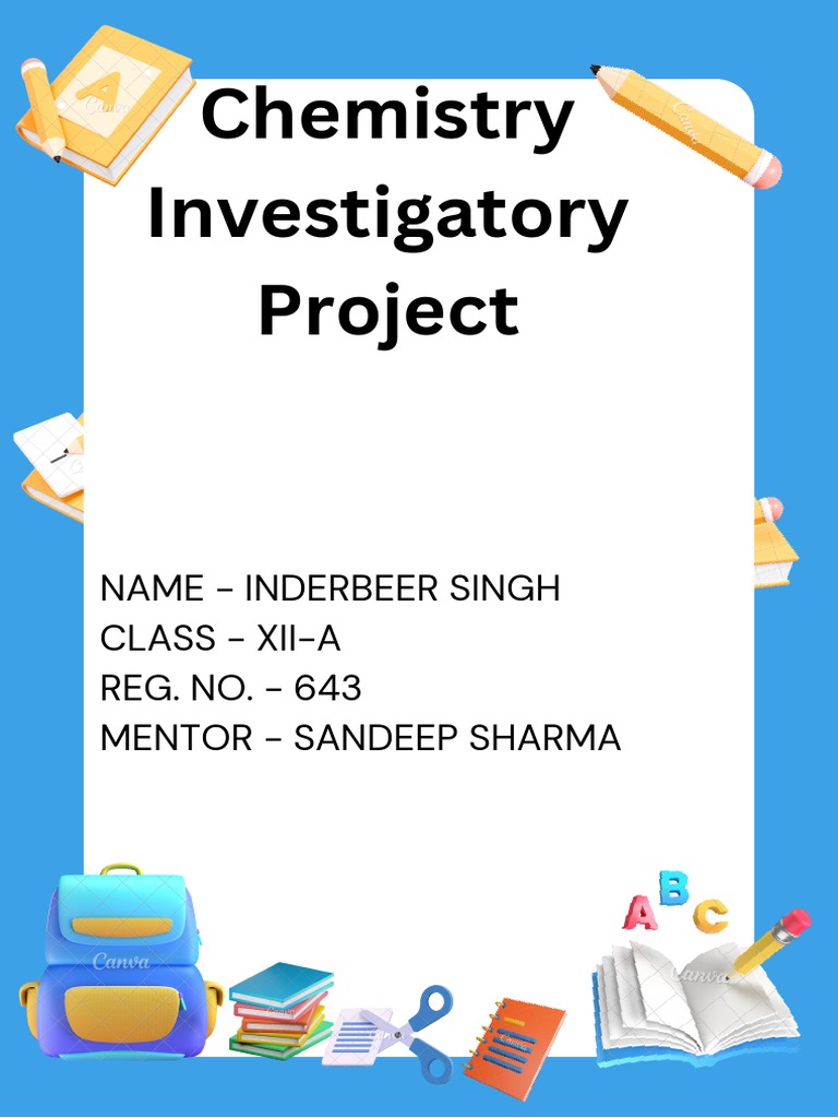 Chemistry Project | PDF | Honey | Precipitation (Chemistry)