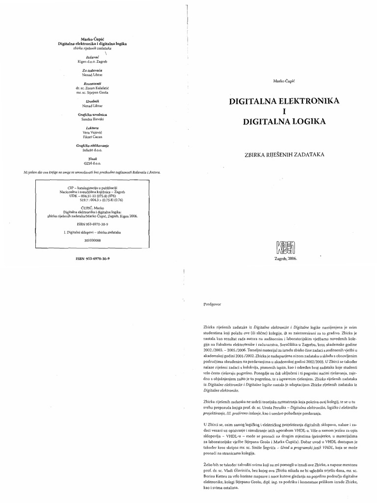 Digitalna Logika, Zbirka Zadataka | PDF