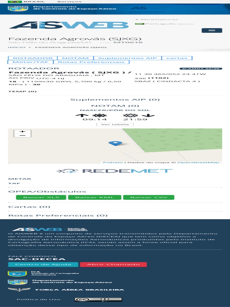 AISWEB - Informações Aeronáuticas Do Brasil | PDF