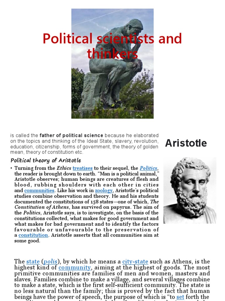 Influential Political Scientists Overview | PDF | John Locke | Mercantilism