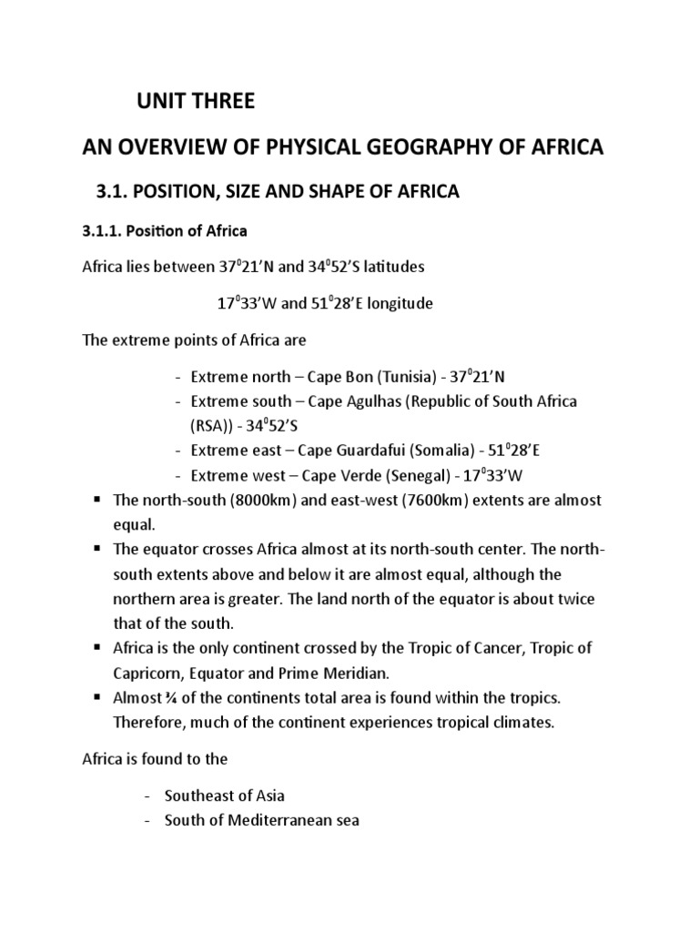 Geography Grade 11 Unit 3 | PDF | Rain | Nile