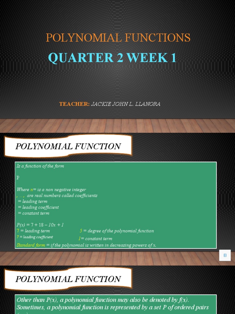 Polynomial Functions q2 Week 1 | PDF