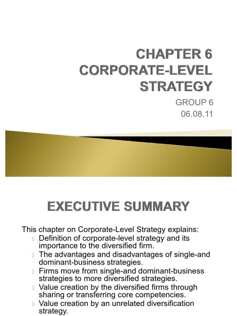 CHAPTER 6 Strategic Management | PDF | Competitive Advantage ...