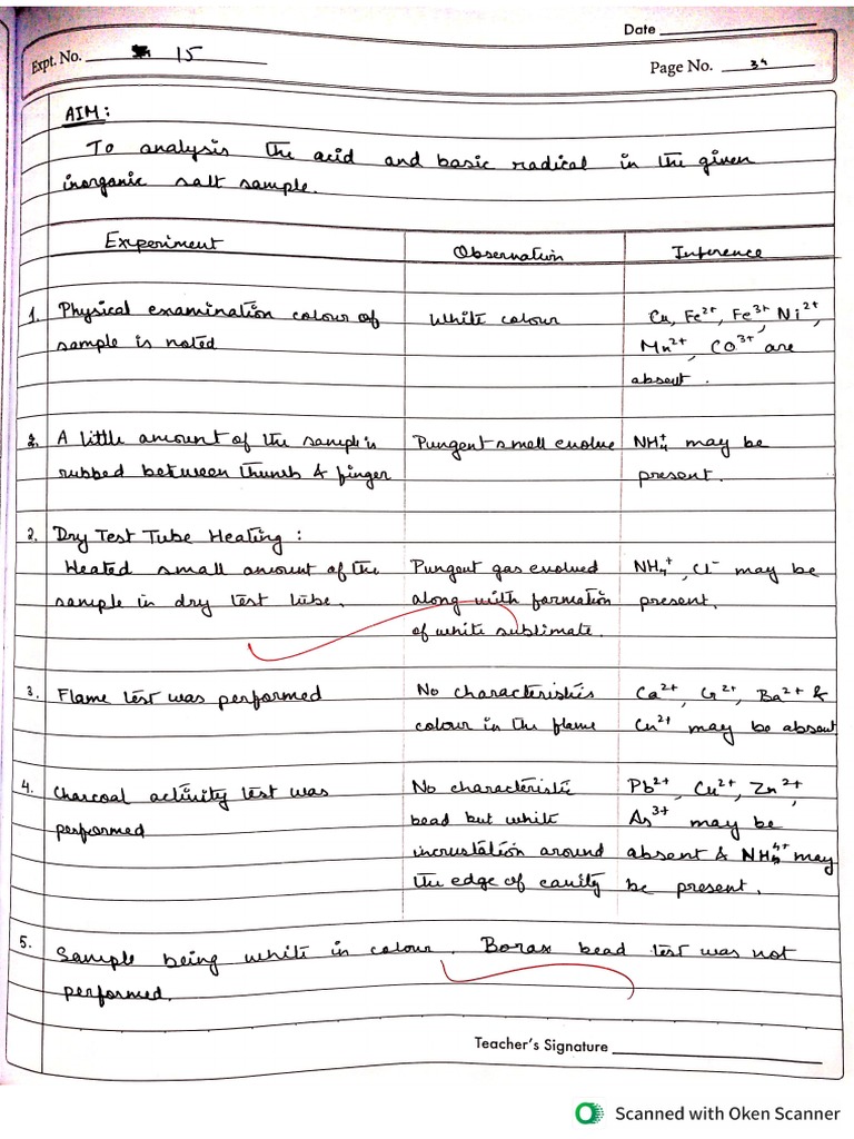 8-Salt Analysis - (NH4) 2CO3 | PDF