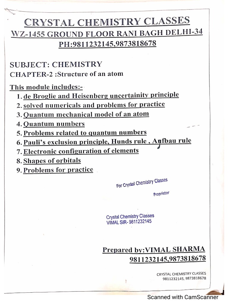 Atomic Structure 2nd Pdf