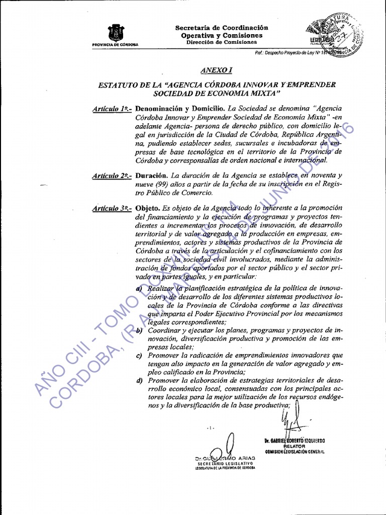 LEY 10351 Anexo | PDF | Innovación | Bancos