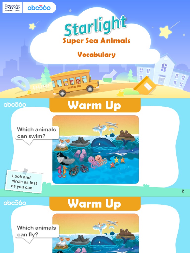 Sea Animals Vocabulary Unit 2 | PDF
