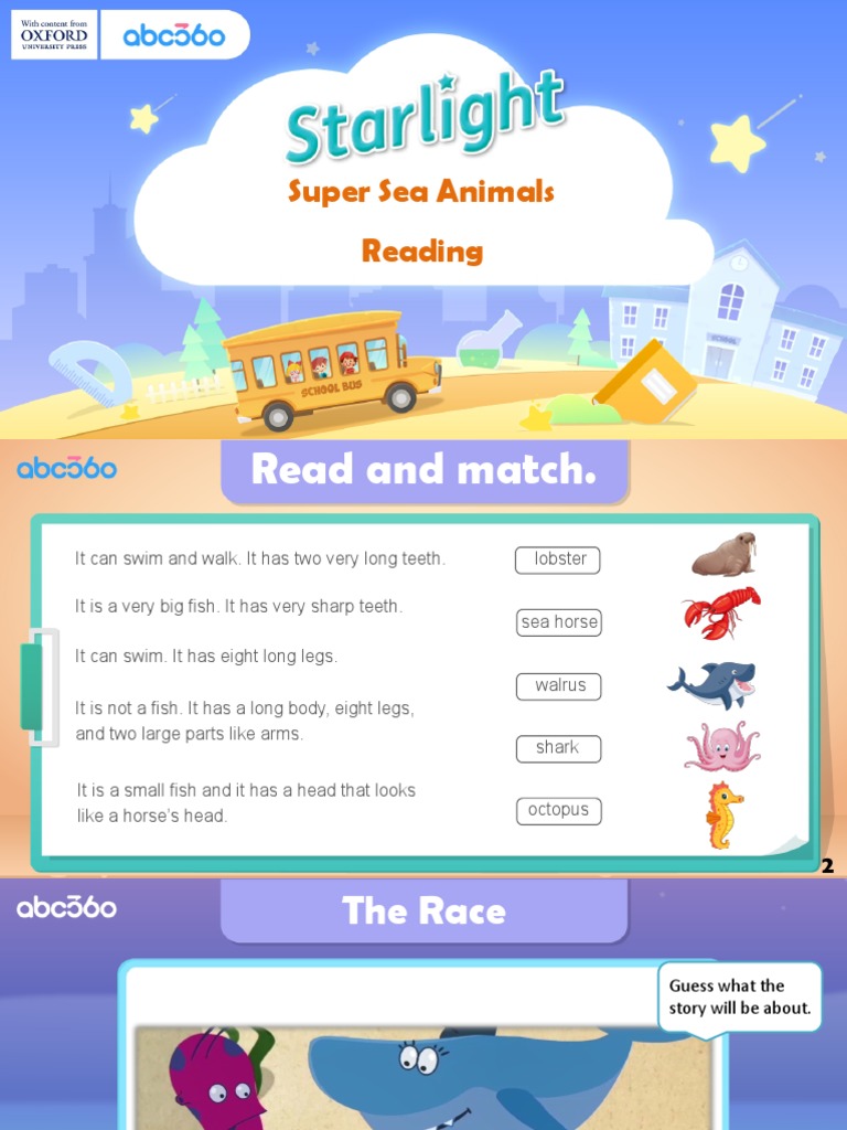 Unit 2 Lesson 3 Super Sea Animals Reading | PDF