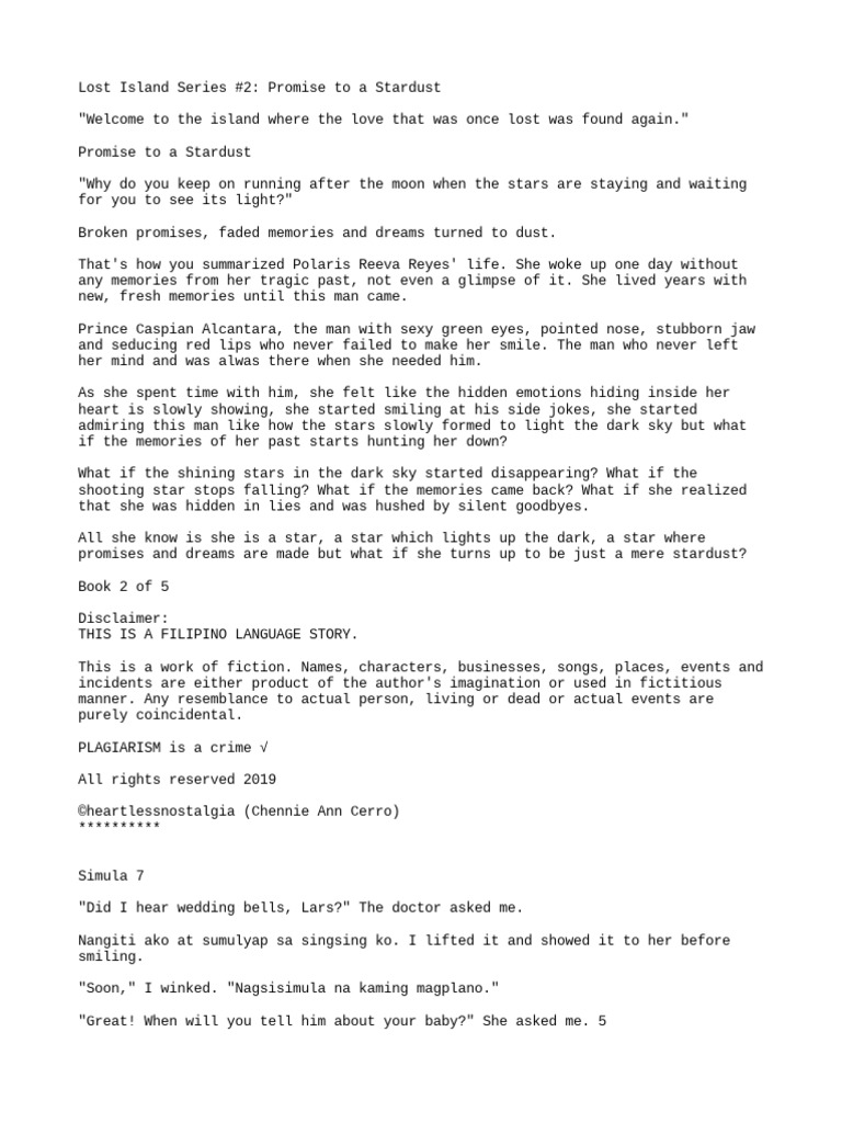 Lost Island Series #02-Promise To A Stardust | PDF