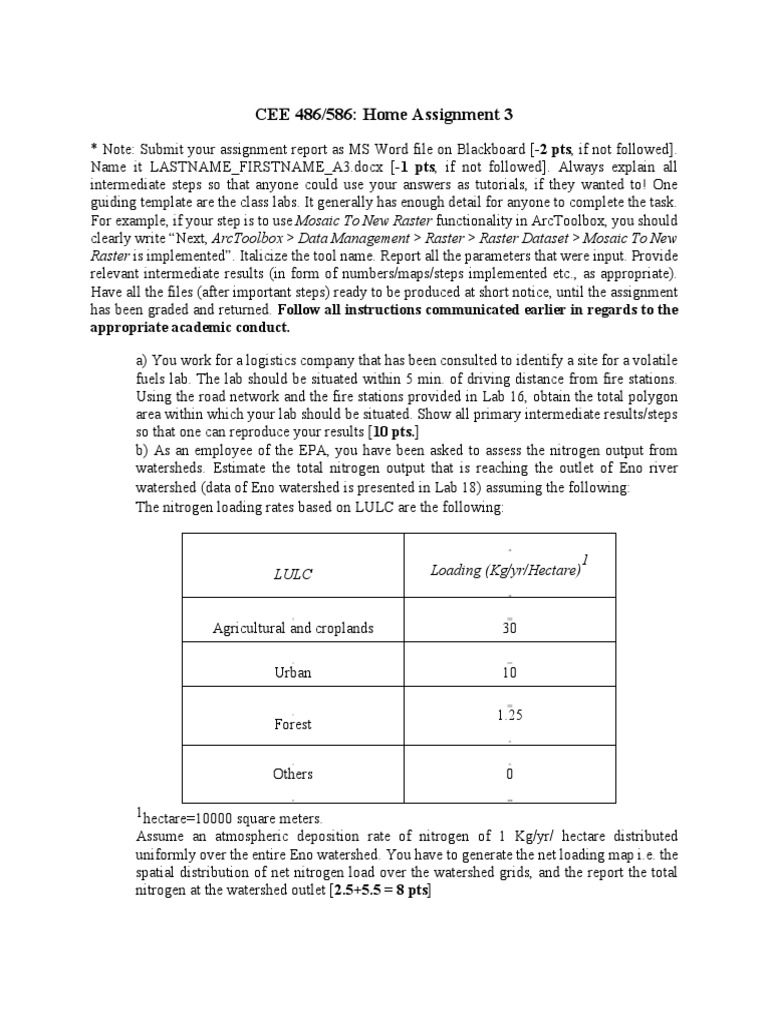 Assignment 3 | PDF | Erosion | Drainage Basin