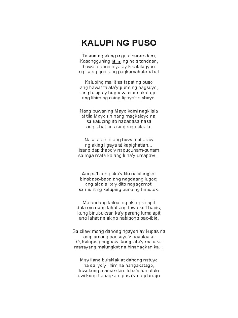 Kalupi NG Puso | PDF