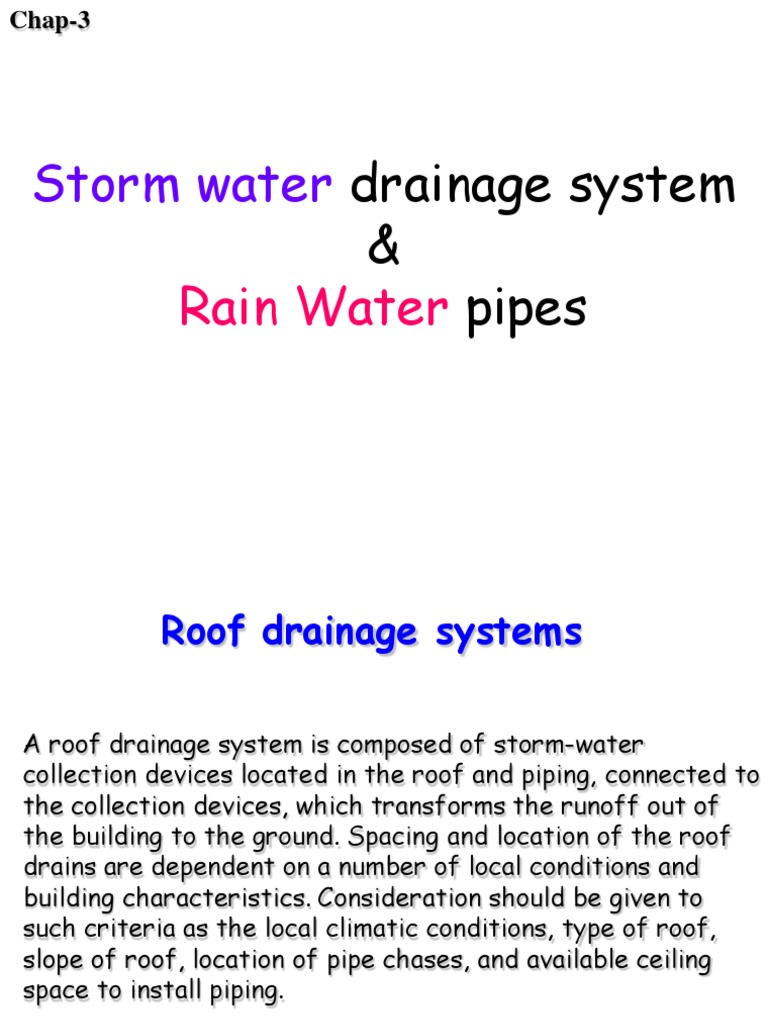 Roof Drainage System Design Guide | PDF | Storm Drain | Discharge ...
