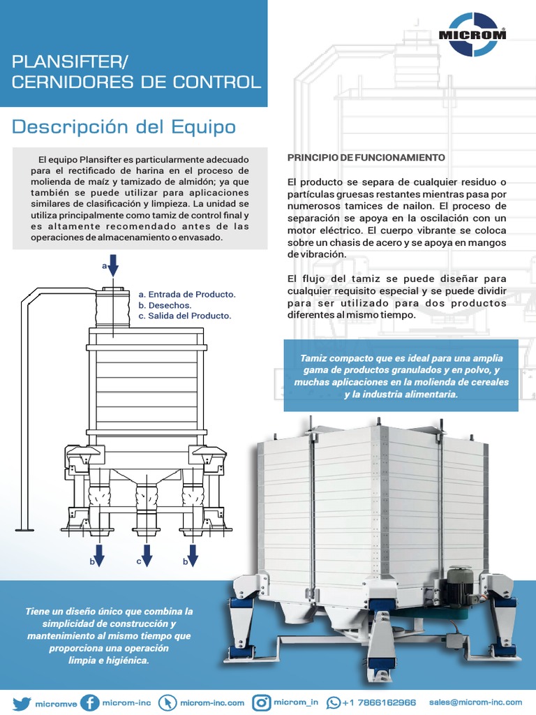Plansifter de Control | PDF | Comida y bebida | Industria de alimentos