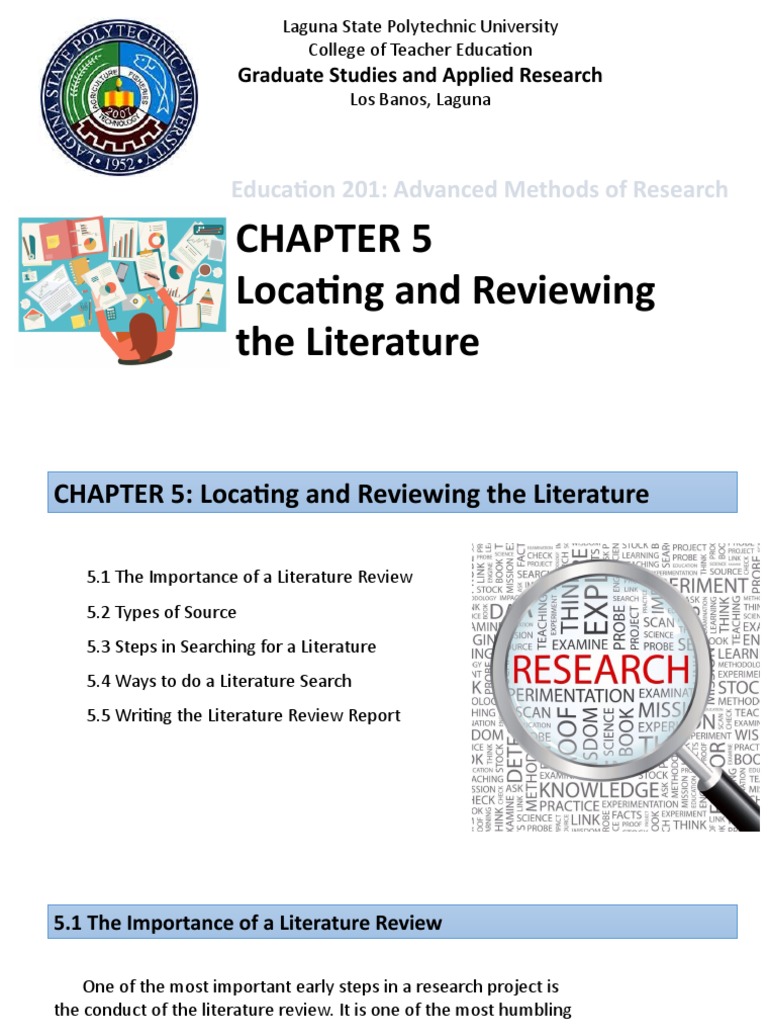 Literature Review Guidelines and Steps | PDF | Primary Sources | Thesis