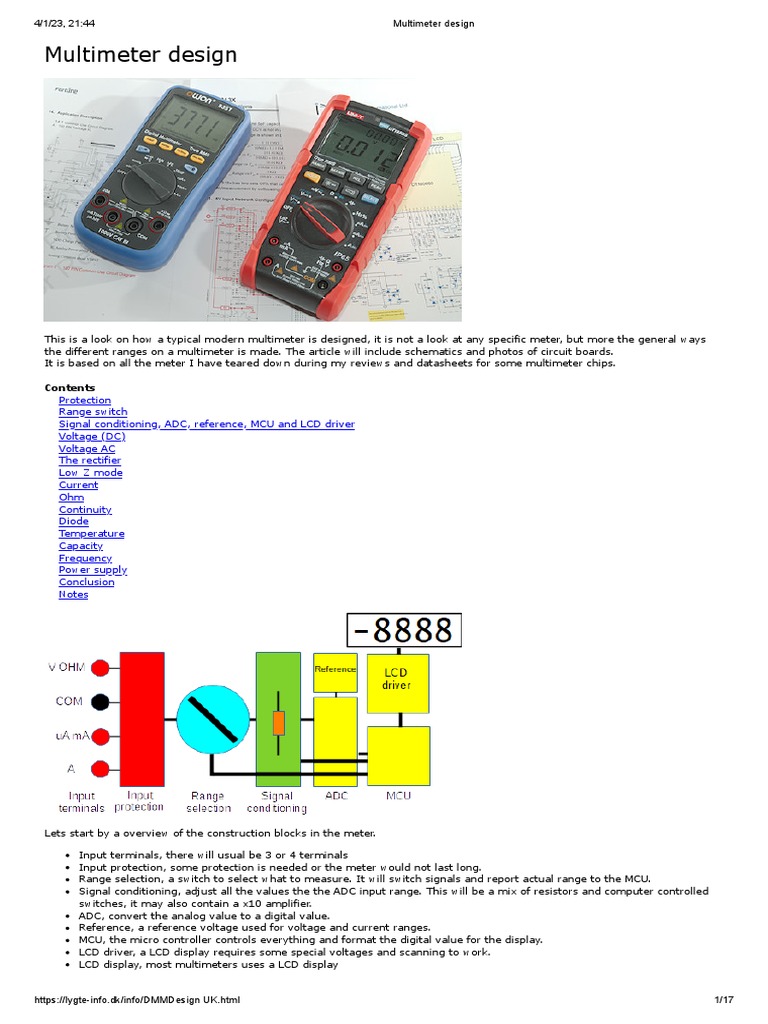 Multimeter Design | Download Free PDF | Capacitor | Rectifier