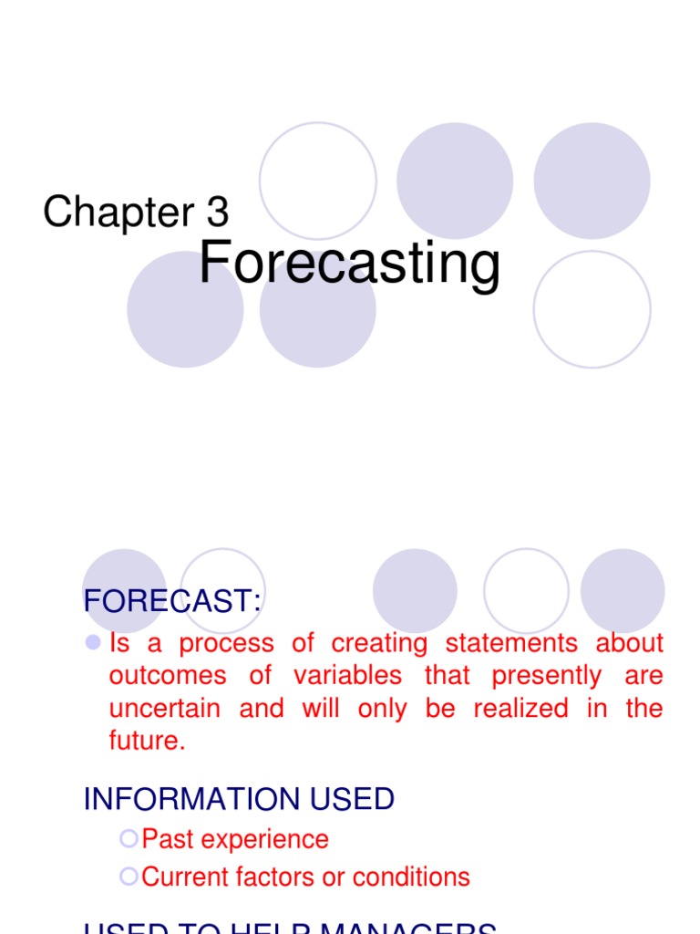 3 Forecasting Pdf Forecasting Errors And Residuals