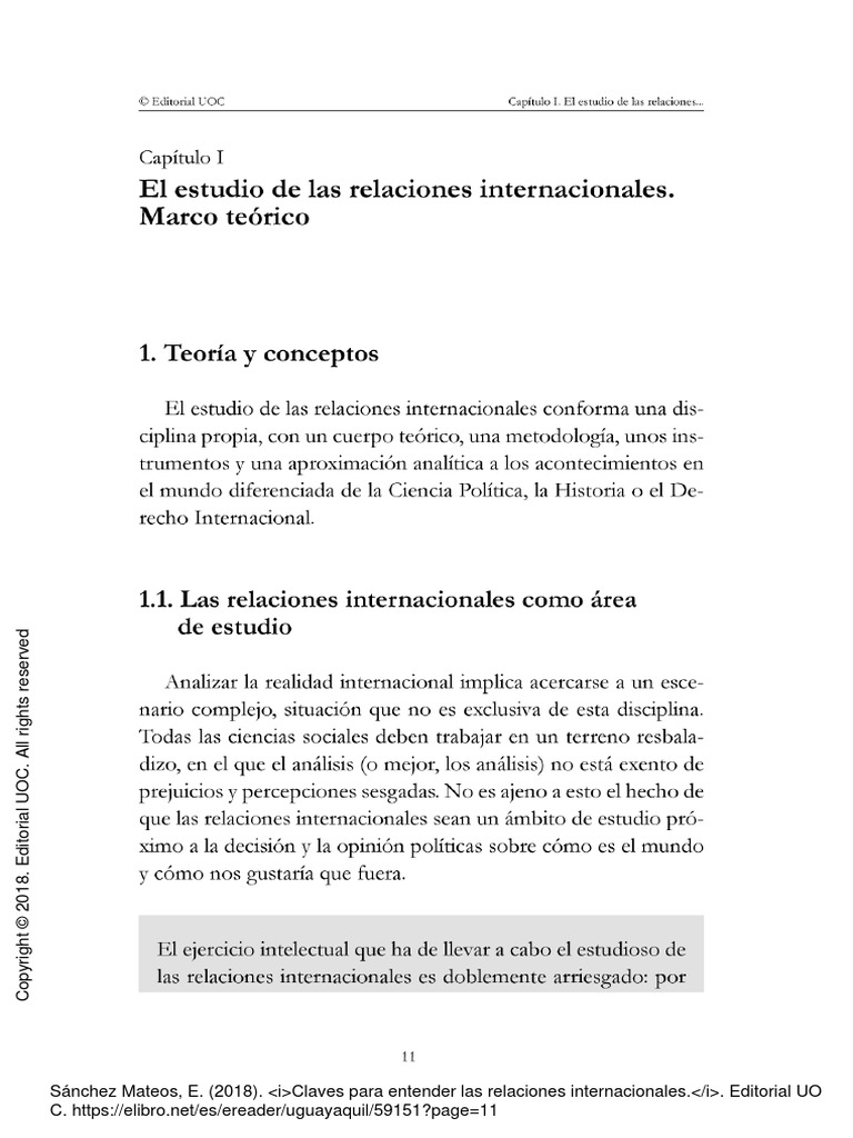 Claves para Entender Las Relaciones Internacionales Libro | PDF | Ley de libertad de expresión ...