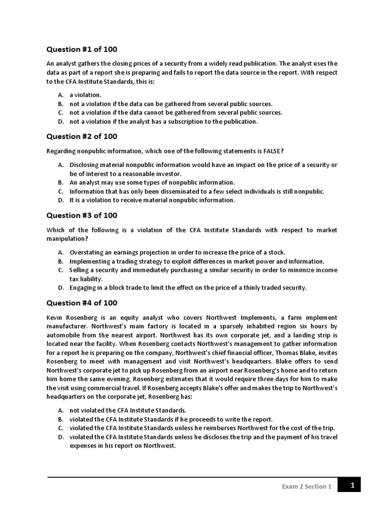 Exam 2 Section 1 | PDF | Greeks (Finance) | Financial Risk
