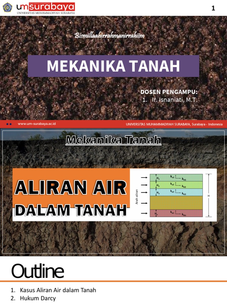 5.ALIRAN AIR DALAM TANAH Dan PERMEABILITAS - Rev | PDF