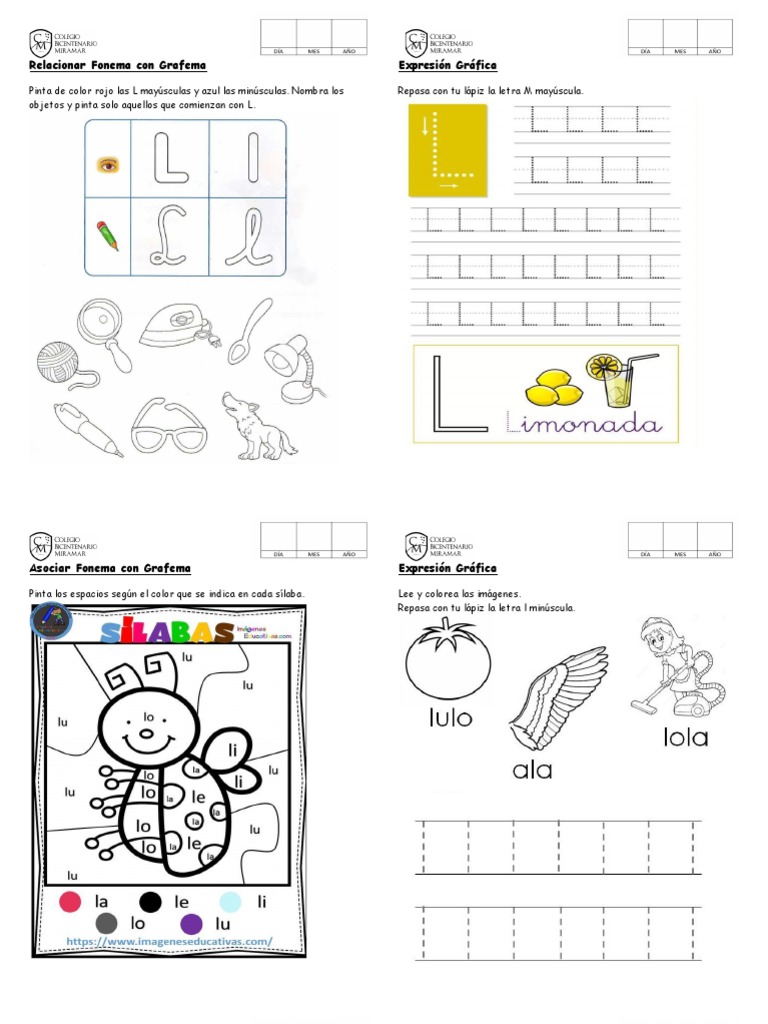 Guías Letra L | PDF