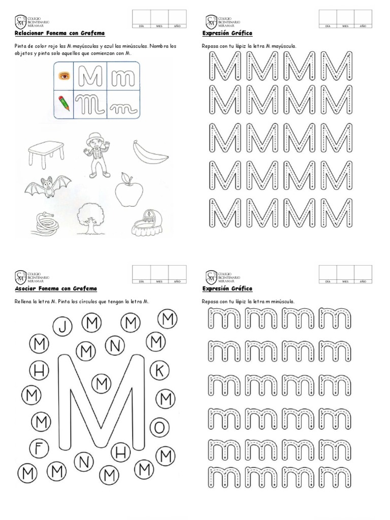 Guías Letra M | PDF
