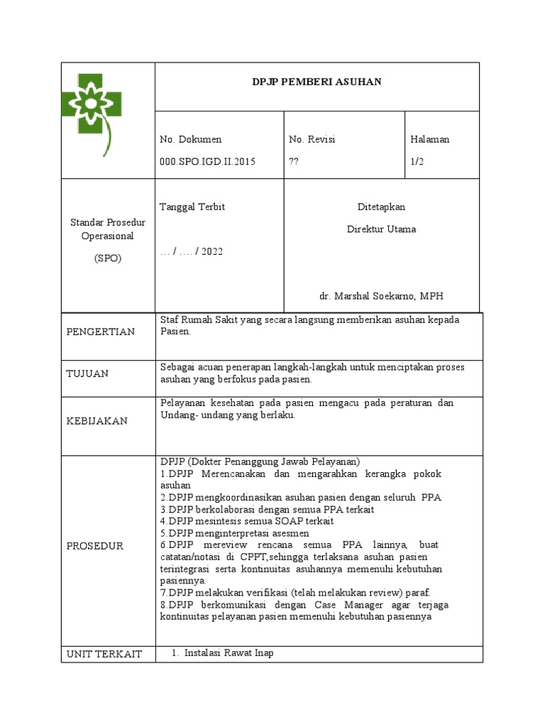 AKP 3 SPO DPJP Pemberi Asuhan | PDF
