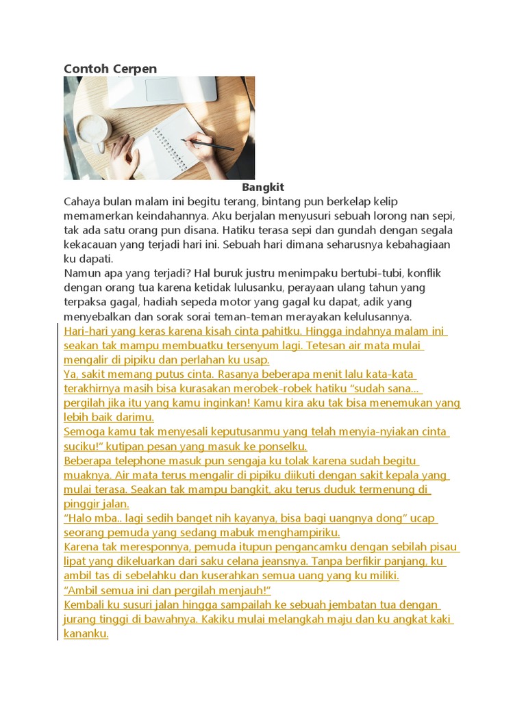 Contoh Cerpen 1 | PDF | Fiksi Misteri, Thriller, & Kejahatan | Puisi