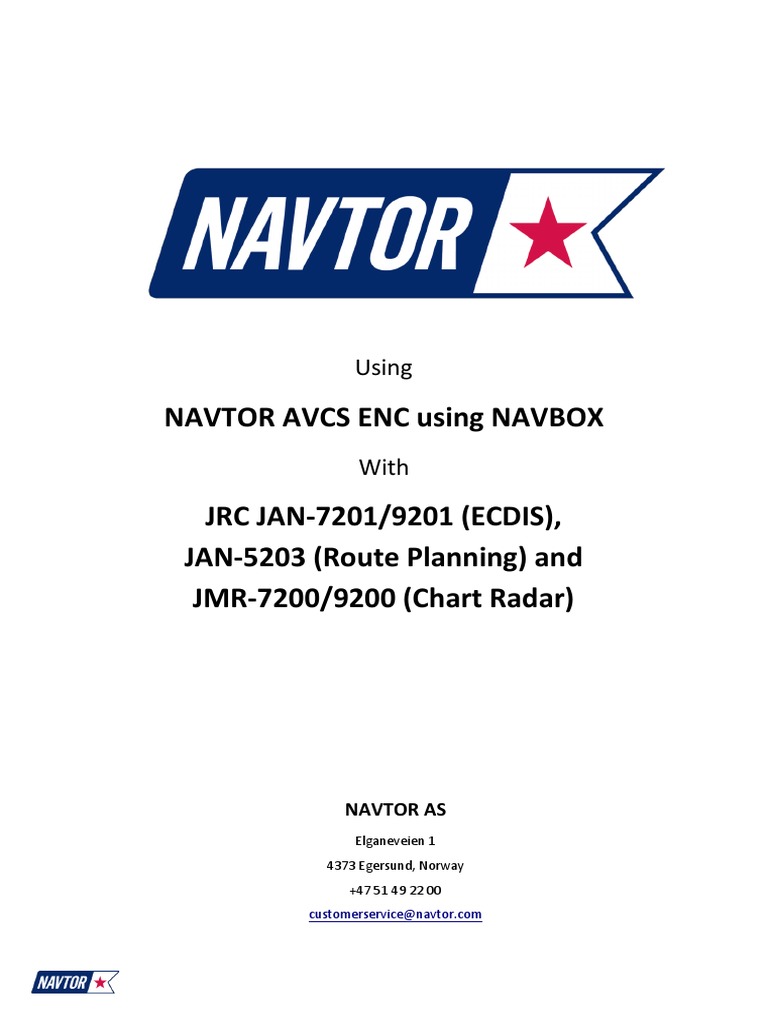 Installation and Weekly Updating Procedures for NAVTOR AVCS ENC Service ...