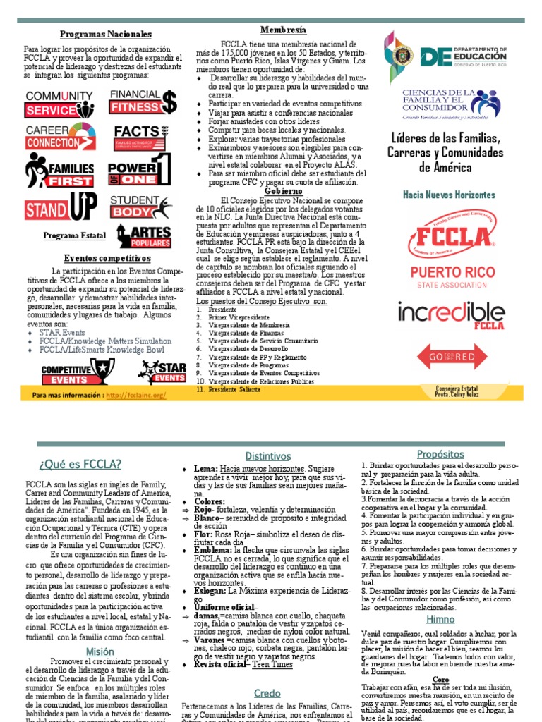 Opúsculo FCCLA 2022 | PDF | Crecimiento personal y profesional