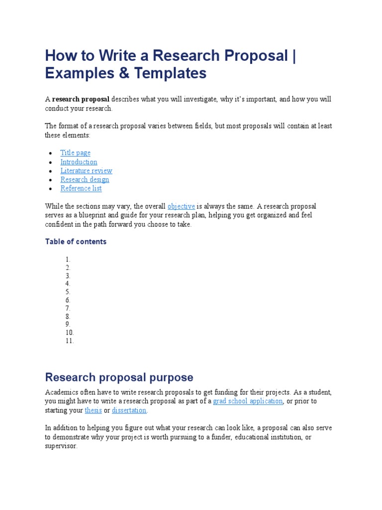 How To Write A Research Proposal | PDF | Thesis | Sampling (Statistics)