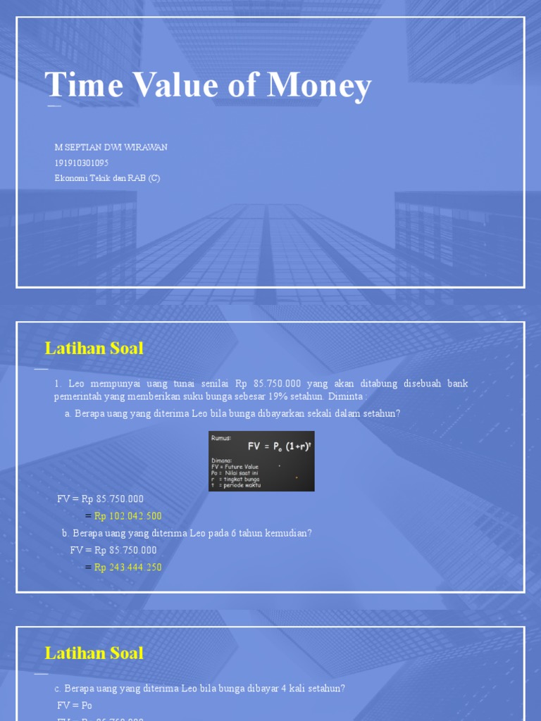 M Septian Dwi Wirawan - Tugas Time Value of Money | PDF